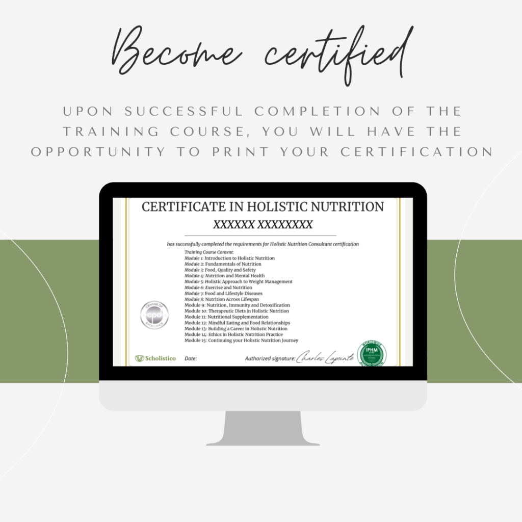 Holistic Nutrition Consultant Certification Course - Scholistico