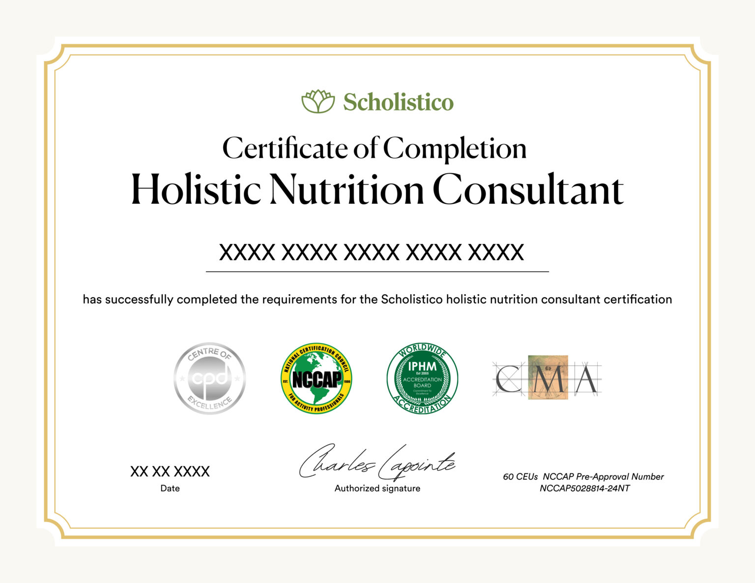Holistic Nutrition Consultant Certification Course - Scholistico